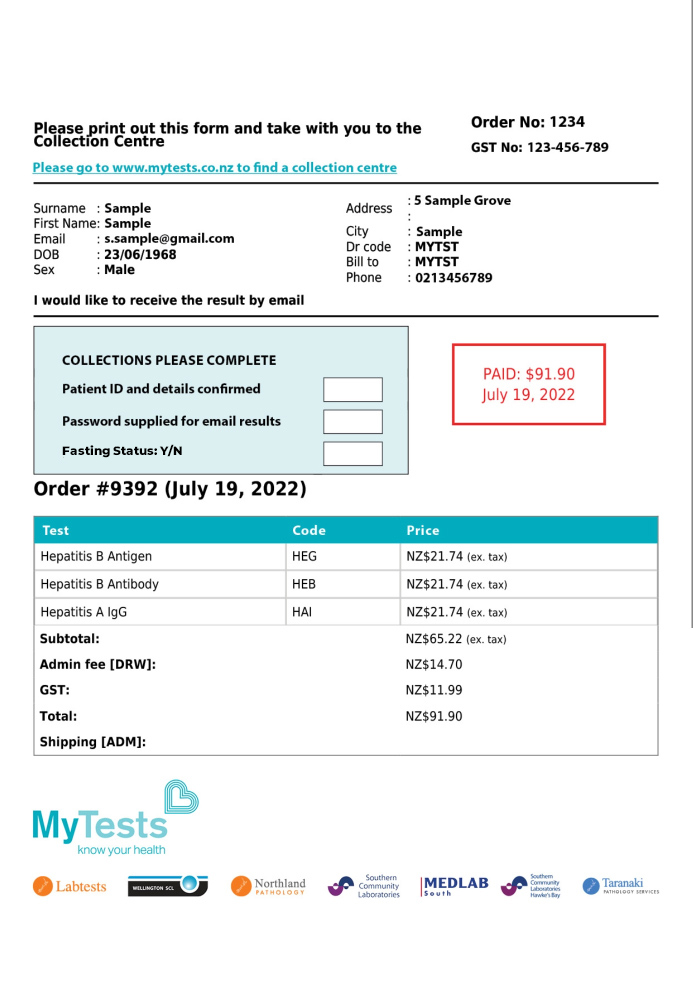 Your test results - MyTests